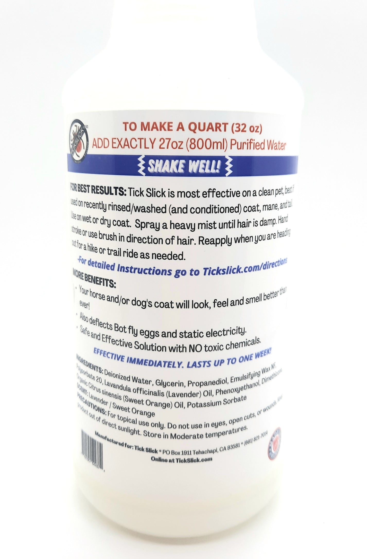 Tick Slick 32oz Spray for Pets – Clever Creations Etc